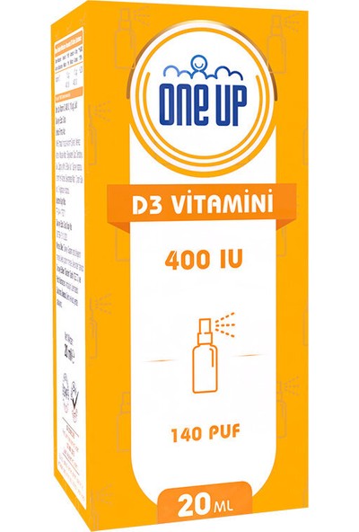 One Up D3 Vitamini 400 Iu 20 ml Sprey & Damla One Up D3 Vitamini 400 Iu 20 ml Sprey & Damla