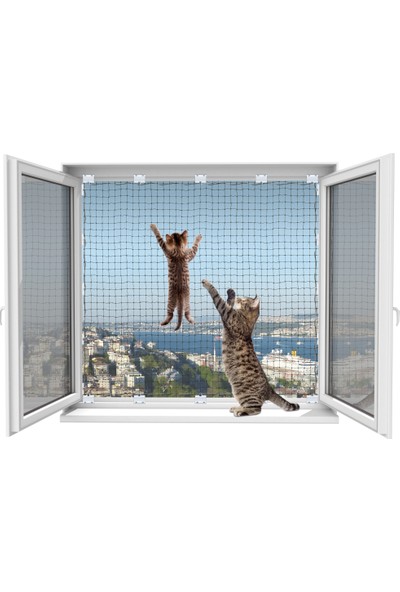 Winblock Pets Balkonlar için Kedi Güvenlik Ağı 300 x 800 cm