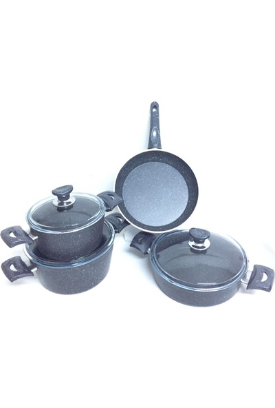 Evinda 7 Parça Ezme Granit Tencere Set Evinda 7 Parça Ezme Granit Tencere Set