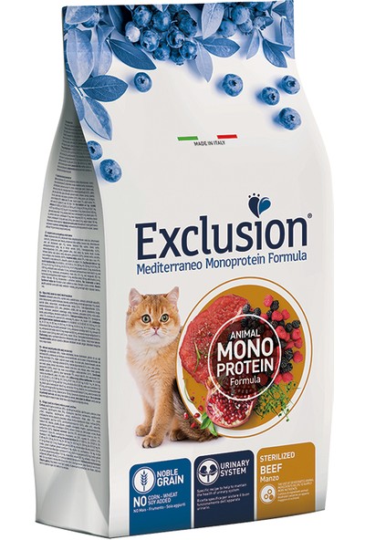 Exclusion Düşük Tahıllı Monoprotein Sığır Etli Kısırlaştırılmış Kedi Maması 300 Grm Exclusion Düşük Tahıllı Monoprotein Sığır Etli Kısırlaştırılmış Kedi Maması 300 Grm