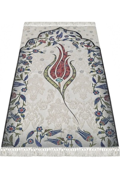 Yeşil İpek Lale Model Pamuk Seccade Yeşil İpek Lale Model Pamuk Seccade