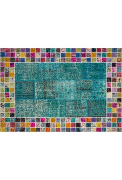 Allmode Patchwork Sbt Turquoıse Mozaık 170X240CM 4.08M2 Halı Allmode Patchwork Sbt Turquoıse Mozaık 170X240CM 4.08M2 Halı