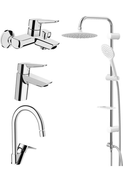 Artema Solid S Lavabo, Banyo, Eviye Batarya, Valtemo Tepe Duş Seti Artema Solid S Lavabo, Banyo, Eviye Batarya, Valtemo Tepe Duş Seti