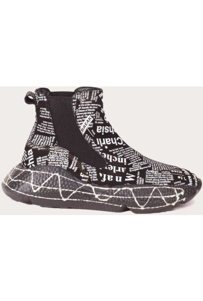 Bueno Gazete Deri Siyah Kadın Spor Bot