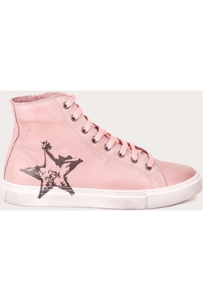 Bueno Deri Gül Kurusu Kadın Baskılı Spor Bot