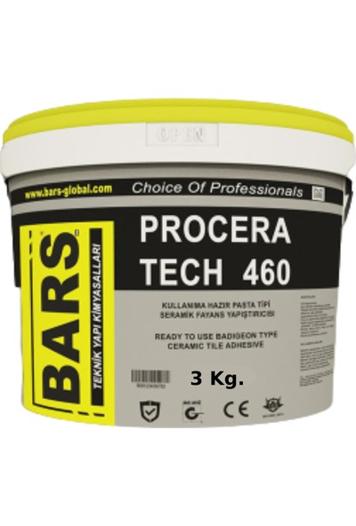 Bars Pasta Tipi Hazır Seramik Yapıştırıcısı 3 Kg.