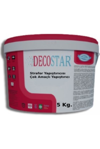 Decostar Strafor Yapıştırıcısı - Çok Amaçlı Genel Yapıştırıcı 5 Kg.