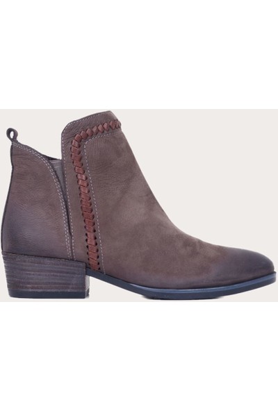 Bueno Shoes Nubuk Kahverengi Kadın Topuklu Bot