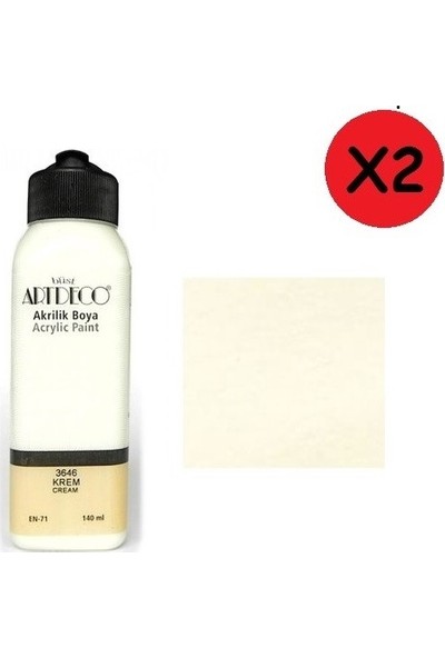 Artdeco Akrilik Boya 140 ml Ekru 2 Adet