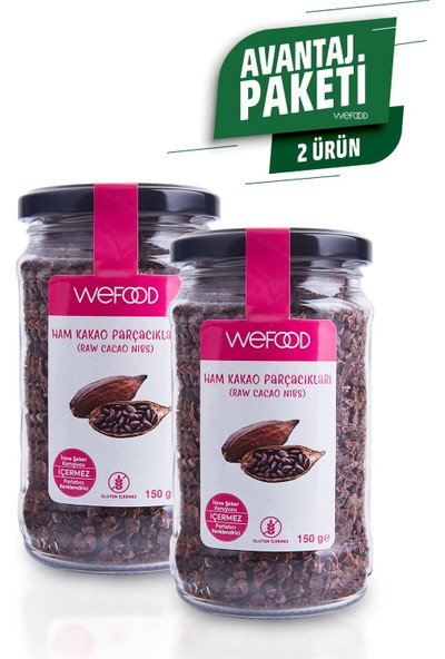 Wefood Ham Kakao Parçacıkları 150 gr x 2'li