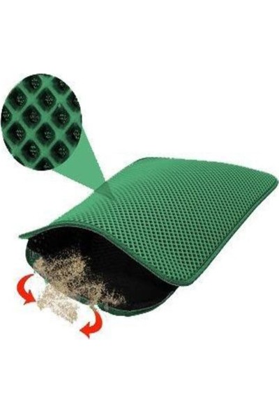 Tineke Elekli Kedi Tuvalet Önü Paspası 60X42 CM Kedi Paspası Yeşil Tineke Elekli Kedi Tuvalet Önü Paspası 60X42 CM Kedi Paspası Yeşil