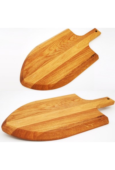 Roofdepo Ahşap Kürek Şekilli Et Sunum Tabağı ve Kesme Tahtası