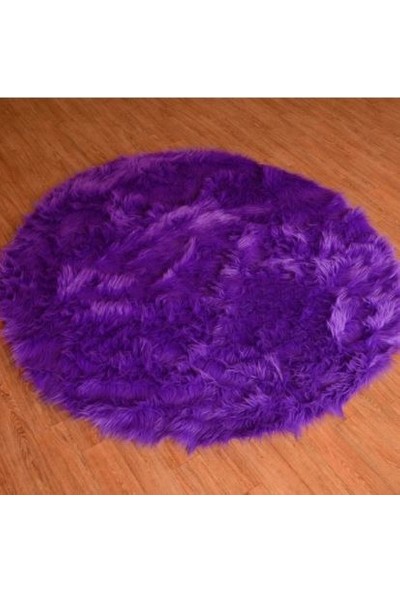 Halı Portalı Halıportalı Süet Taban Mor Kuzu Post Peluş Halı A Post Mor
