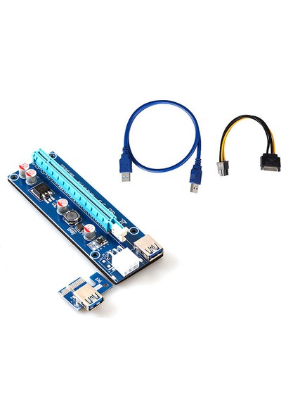 S-Link SL-EX226 Pcı-E 1x To 16X Sata 6pin Bitcoin Riser Kart S-Link SL-EX226 Pcı-E 1x To 16X Sata 6pin Bitcoin Riser Kart