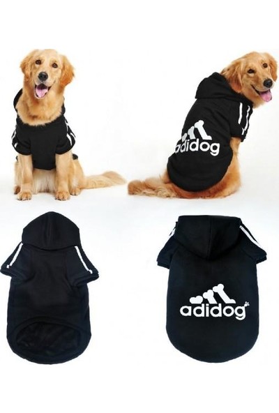 Kemique Adidog Black Hoodie Kapşonlu Sweatshirt, Orta ve Büyük Irklar Için Köpek Kıyafeti, Kemique Adidog Black Hoodie Kapşonlu Sweatshirt, Orta ve Büyük Irklar Için Köpek Kıyafeti,