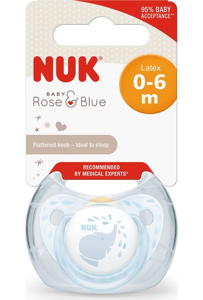 Nuk Baby Blue Kauçuk Emzik No:1 Nuk Baby Blue Kauçuk Emzik No:1