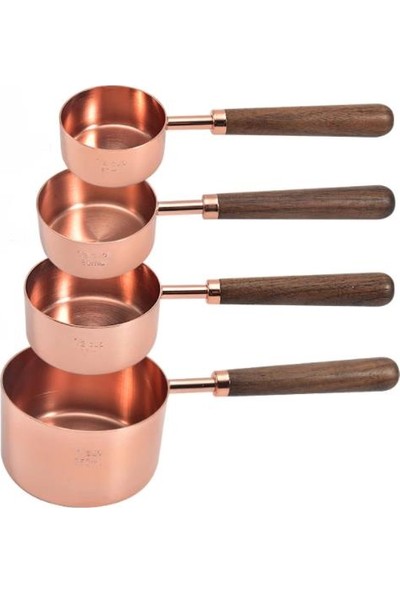 4'lü Paslanmaz Çelik Bakır Ölçüm Kaşığı (Yurt Dışından)