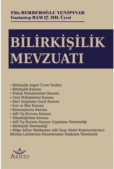 Bilirkişilik Mevzuatı - Filiz Berberoğlu Yenipınar