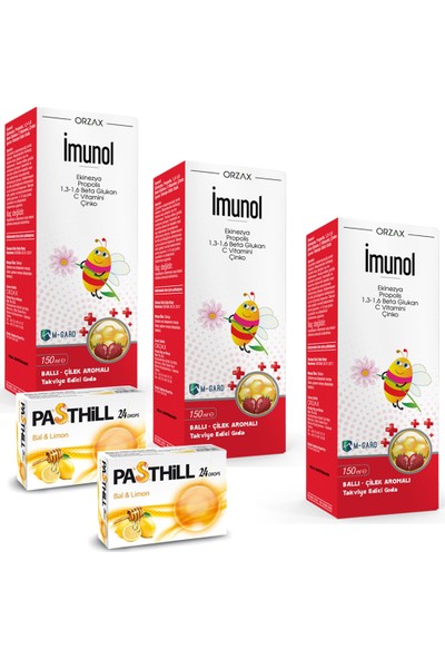 Orzax Imunol Sıvı Form Şurup 150 ml x 3 Adet 2 Adet Pasthill Portakal & C Vitamini 24 Drops Orzax Imunol Sıvı Form Şurup 150 ml x 3 Adet 2 Adet Pasthill Portakal & C Vitamini 24 Drops