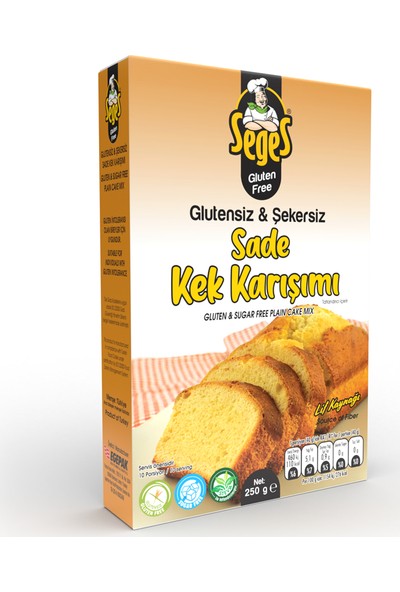 Seges Glutensiz Kek Karışımı Sade 250G