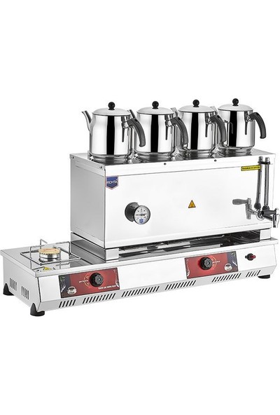 Remta 85 Model Dört Demlikli LPG'li Çay Kazanı 58 Lt + 4 Adet Demlik Remta 85 Model Dört Demlikli LPG'li Çay Kazanı 58 Lt + 4 Adet Demlik
