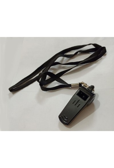 Army Siyah Plastik Düdük Ipli (Polis ve Bekçi Düdüğü)