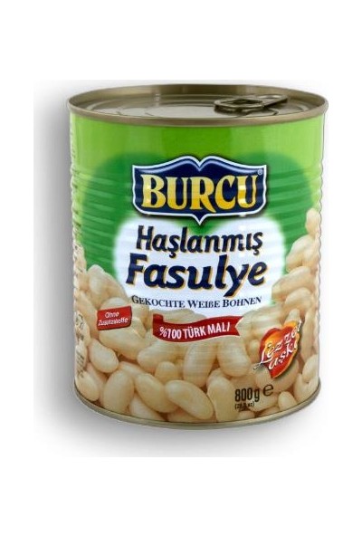 Burcu Fasulye Haşlama 800 gr Teneke