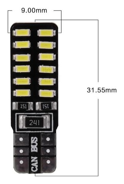 Sisa T10 LED 24 Ledli Metal Ultra Beyaz Park,plaka,tavan Ampülü 2 Adet Sisa T10 LED 24 Ledli Metal Ultra Beyaz Park,plaka,tavan Ampülü 2 Adet