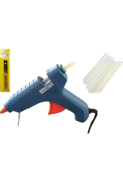 Makroyapı Mavi Sicak Silikon Tabancası Mum Silikon 80 W ve 1 kg Mum + Soma Uç Makroyapı Mavi Sicak Silikon Tabancası Mum Silikon 80 W ve 1 kg Mum + Soma Uç