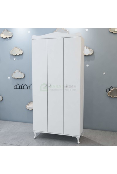 Garaj Home Yıldız 3 Kapaklı Dolap - Beyaz