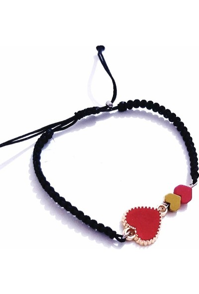 Funny Takı Mat Kırmızı ve Altın Sarısı Hematit Kalpli Üç Kalp Bileklik Funny Takı Mat Kırmızı ve Altın Sarısı Hematit Kalpli Üç Kalp Bileklik