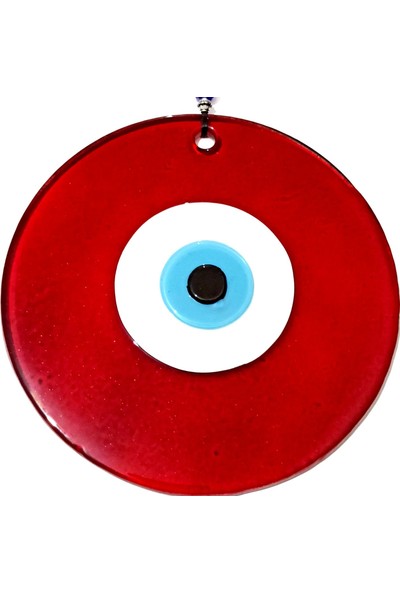 Mixperi Kırmızı Renk Cam Nazar Boncuklu 16 Santimetre El Yapımı Duvar Süsü Mixperi Kırmızı Renk Cam Nazar Boncuklu 16 Santimetre El Yapımı Duvar Süsü