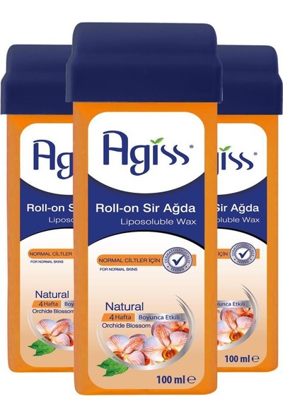Agiss Roll-On Sir Ağda 100 ml Naturel x 3 Agiss Roll-On Sir Ağda 100 ml Naturel x 3