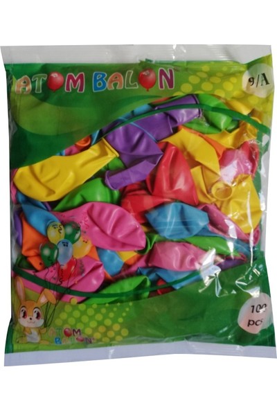 Atom Renkli Balon 100'lü