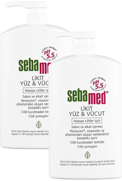 Sebamed Likit Yüz-Vücut Temizleyici 1000 ml x 2 Sebamed Likit Yüz-Vücut Temizleyici 1000 ml x 2