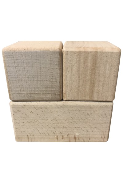 Mrt Ahşap Anı Küpü 3 Parça Ahşaptan Yazısız