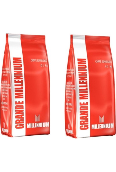 Grande Millennium Espresso Çekirdek Kahve 2 x 1 kg