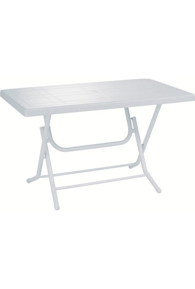 Cakha Seta Plastik Katlanır Masa Beyaz 70X120 cm Metal Ayak Cakha Seta Plastik Katlanır Masa Beyaz 70X120 cm Metal Ayak