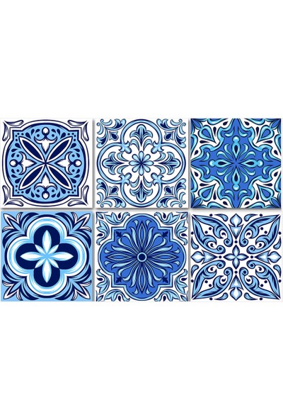 Tink Mavilim Desenli Pvc Karo 20X20 cm 6'lı Paket Tink Mavilim Desenli Pvc Karo 20X20 cm 6'lı Paket