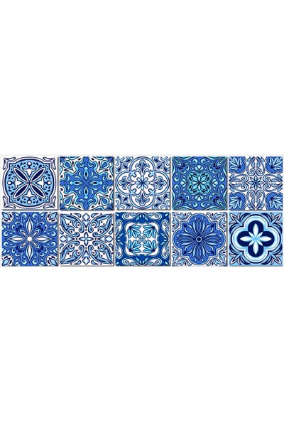 Tink Mavilim Desenli Pvc Karo 15X15 cm 10'lu Paket Tink Mavilim Desenli Pvc Karo 15X15 cm 10'lu Paket