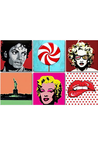 Tink Popart 2 Desenli Pvc Karo 20X20 cm 6'lı Paket Tink Popart 2 Desenli Pvc Karo 20X20 cm 6'lı Paket