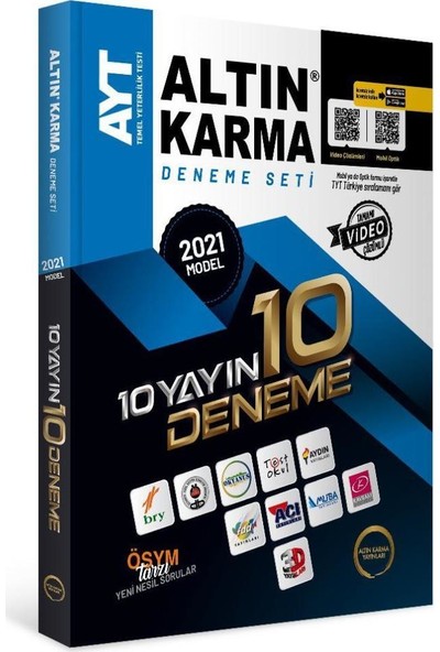 Altın Karma Yayınları 2021 AYT 10 Farklı Yayın 10 Deneme Seti Altın Karma Yayınları 2021 AYT 10 Farklı Yayın 10 Deneme Seti