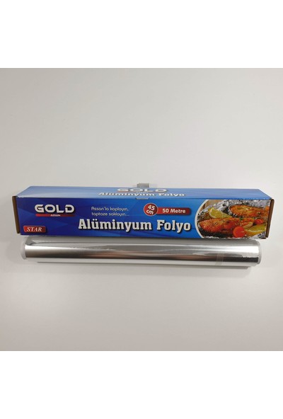 Gold Assan Alümiyum Folyo 45 cm 50 M Kutulu Gold Assan Alümiyum Folyo 45 cm 50 M Kutulu