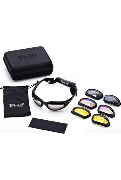 Profisher Gözlük Daısy Usa Mılıtary C5 4 Lensli Uv 400