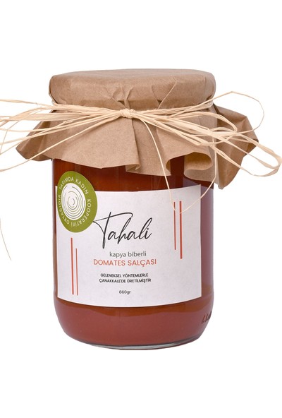 Tahali Tarımda Kadın Domates&Biber Sos Salça 660 gr (Geleneksel Yöntemlerle, Kaynatma Usulü, Katkısız Üretim) Tahali Tarımda Kadın Domates&Biber Sos Salça 660 gr (Geleneksel Yöntemlerle, Kaynatma Usulü, Katkısız Üretim)