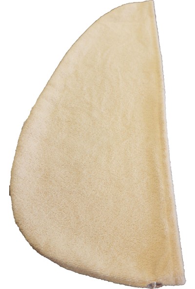 Ender Home Krem Saç Kurulama Bonesi Pamuklu Düz Bukle Düğmeli Baş Havlusu Saç Kurutma Türbanı