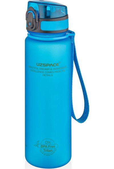 Uzspace Fiftyfifty Koleksyion Tritan Su Matarası 500 ml Mavi Uzspace Fiftyfifty Koleksyion Tritan Su Matarası 500 ml Mavi