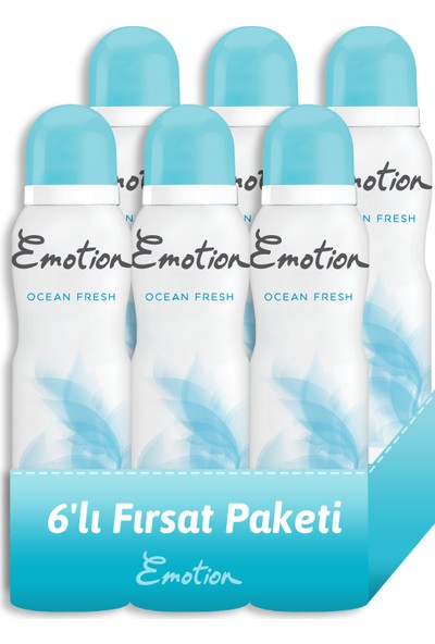 Emotion Ocean Fresh Kadın Deodorant 6x150ml