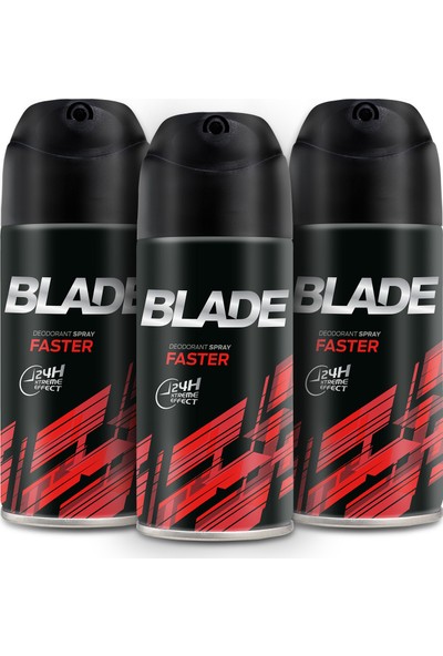 Blade Faster Erkek Deodorant 3x150ml Blade Faster Erkek Deodorant 3x150ml