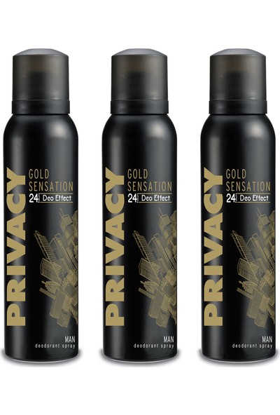 Privacy Gold Men Deodorant 3x150ml Privacy Gold Men Deodorant 3x150ml